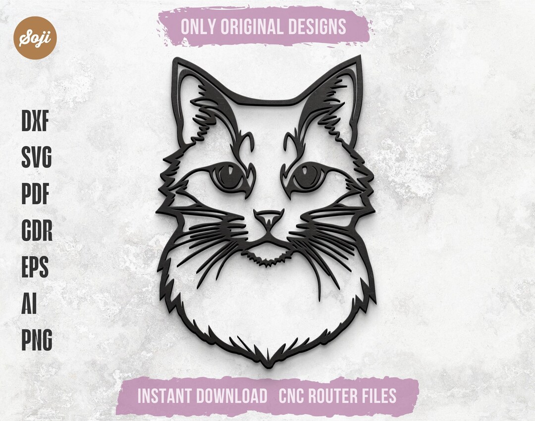 Cat Svg Laser Cut Files Dxf File for Laser Cats Cricut Svg Cnc - Etsy UK