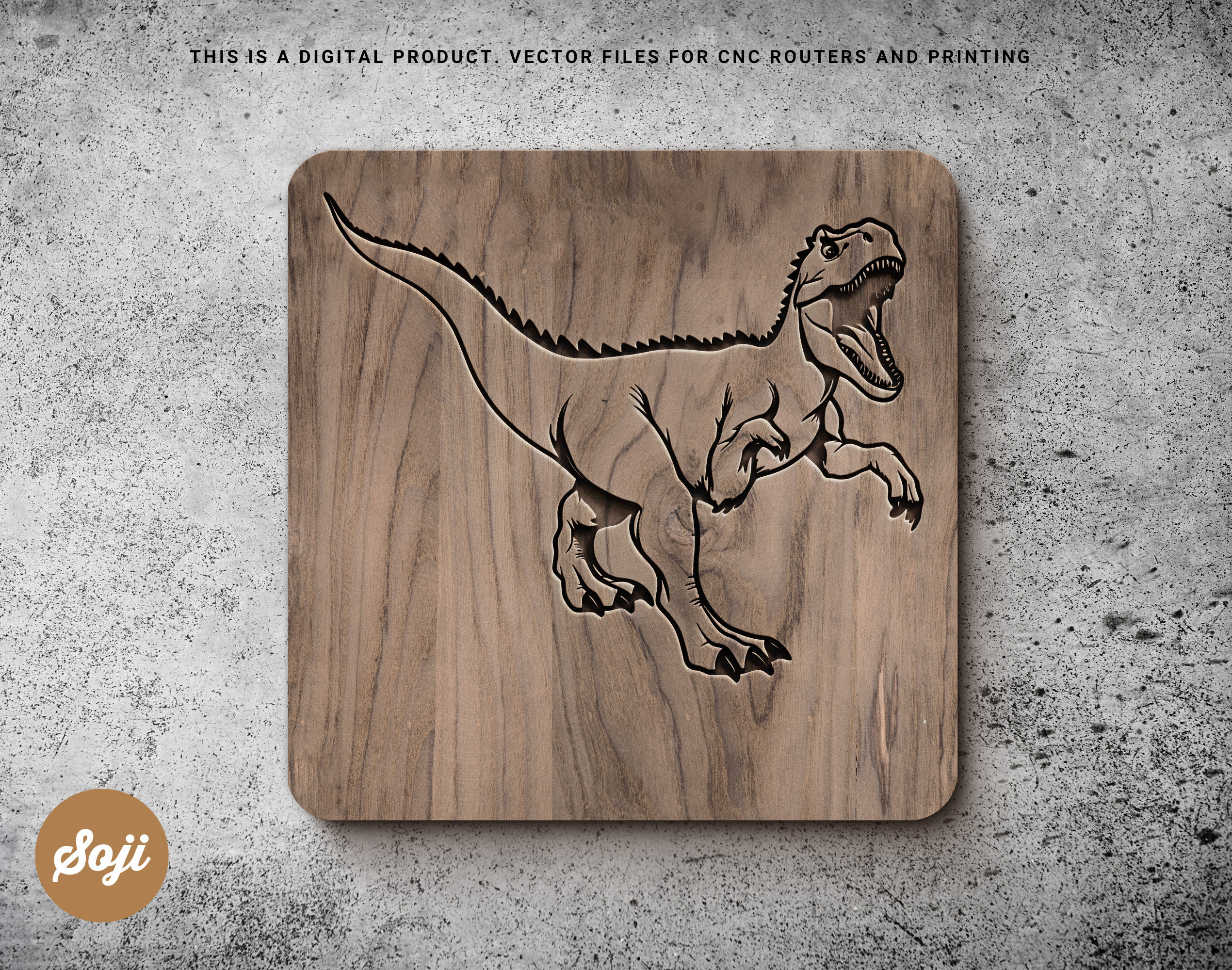 Dinosaur Svg Laser Cut Files Dxf File for Laser Raptor Svg Cricut Svg ...