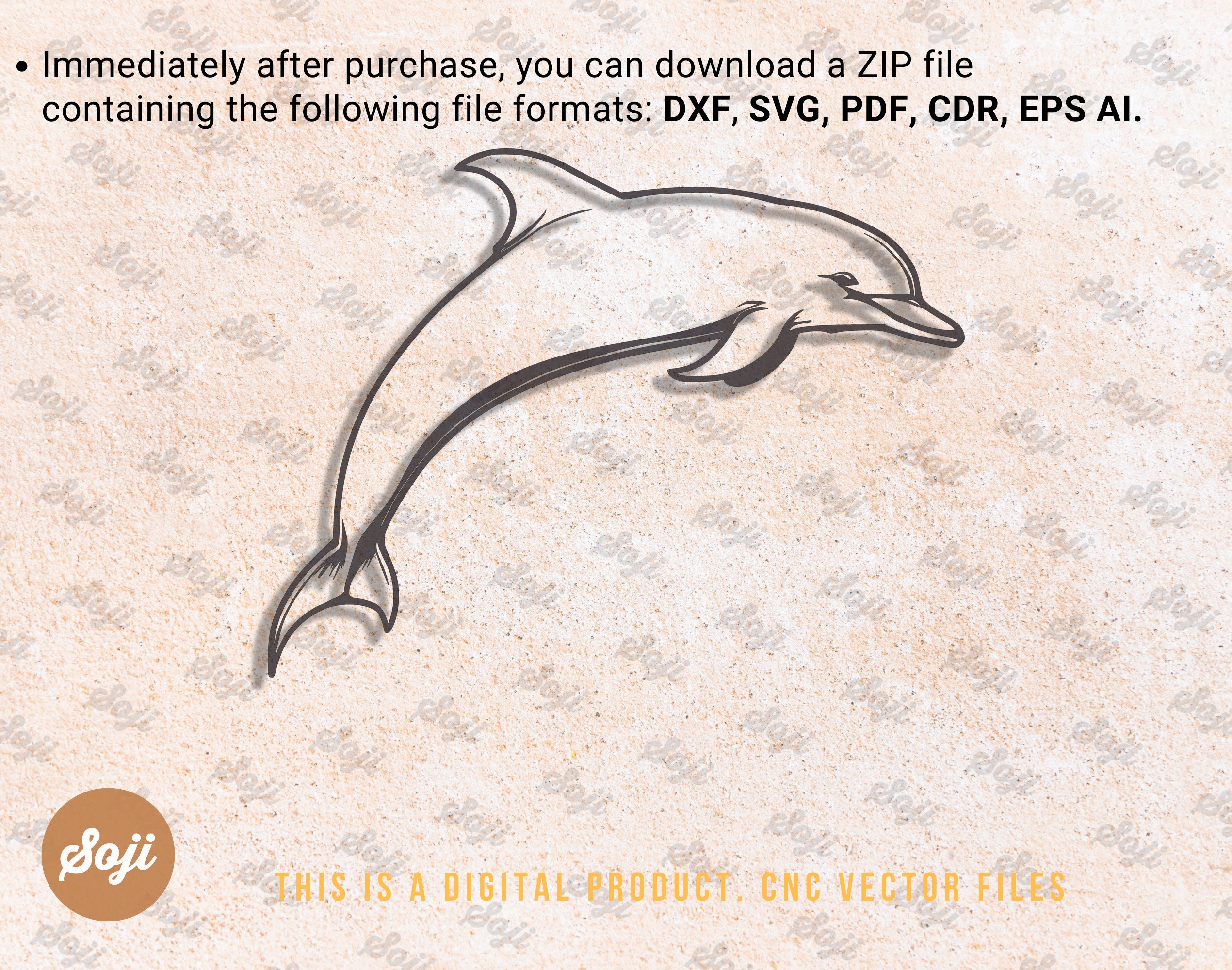 Dolphin Svg Laser Cut Files Dxf File for Laser Diving Dolphin Cricut ...