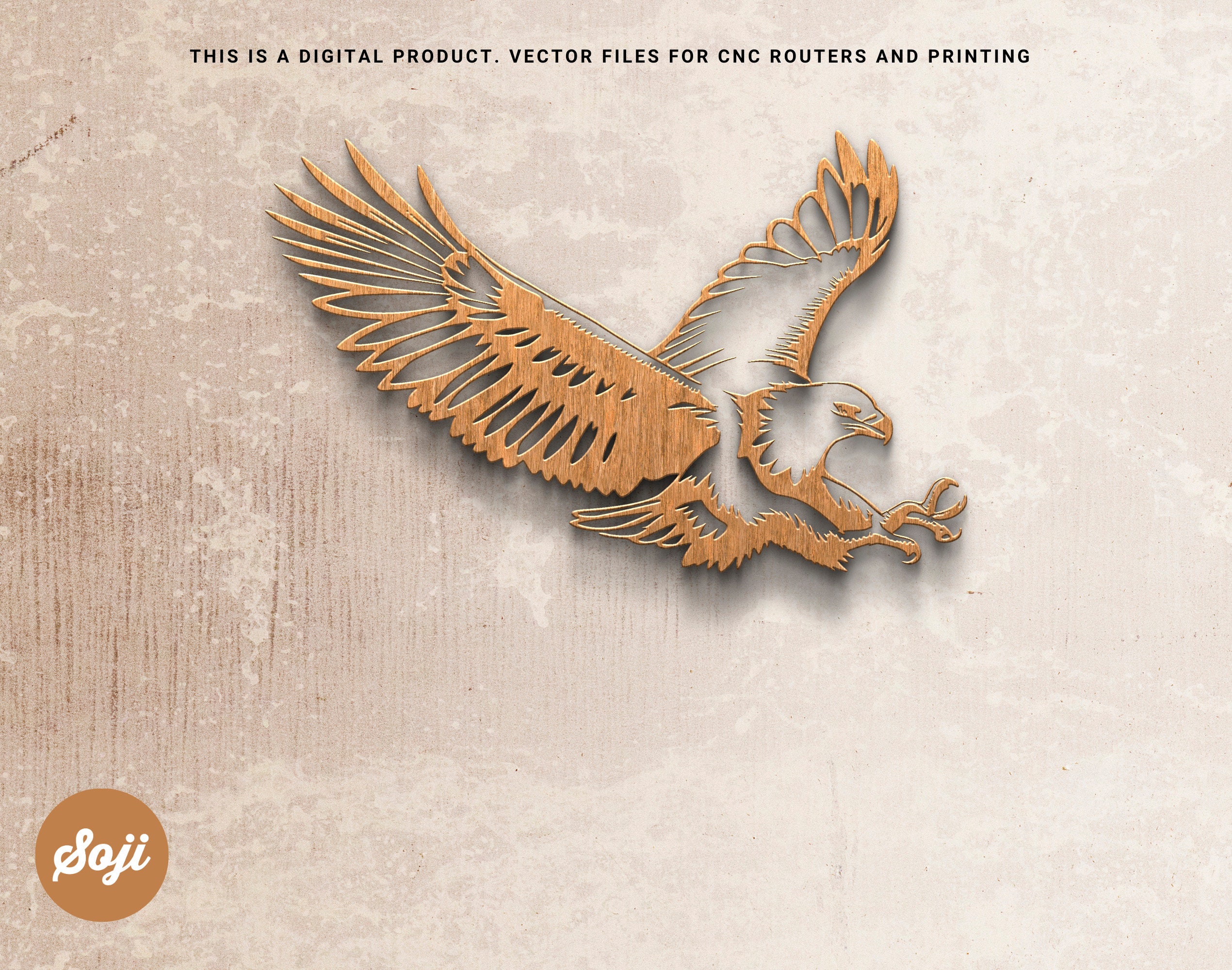 Flying Eagle Svg Laser Cut Files Dxf File for Laser Hawk Cricut Svg ...