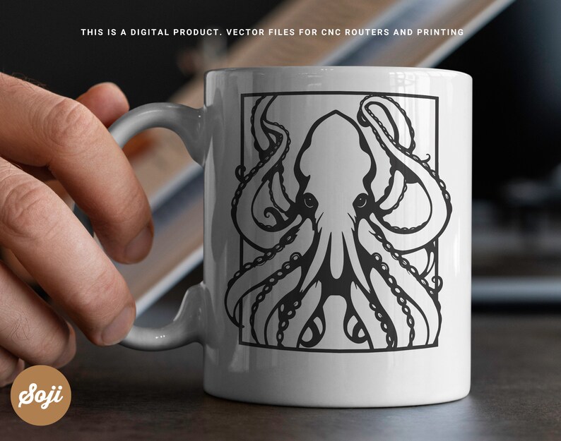 Octopus Svg Laser Cut Files Dxf File for Plasma Animal Cricut Svg Cnc ...