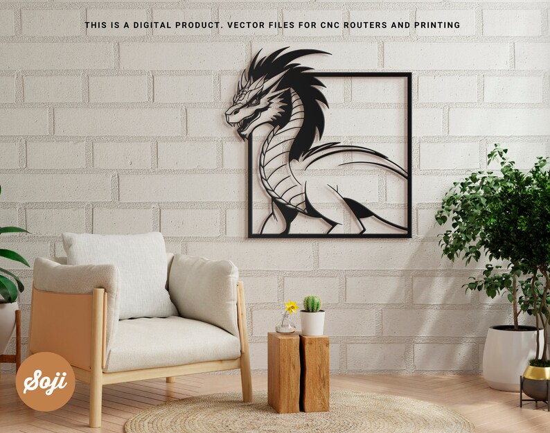 Dragon Svg Laser Cut Files Dxf File for Laser Dragons Cricut Svg Cnc ...