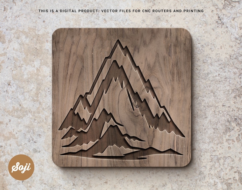 Mountain Svg Bundle Laser Cut Files Mountains Dxf File Cricut Files Cnc Router Files for Cutting ...