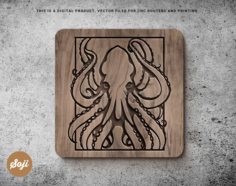 Octopus svg laser cut files Dxf file for plasma Animal cricut svg Cnc ...