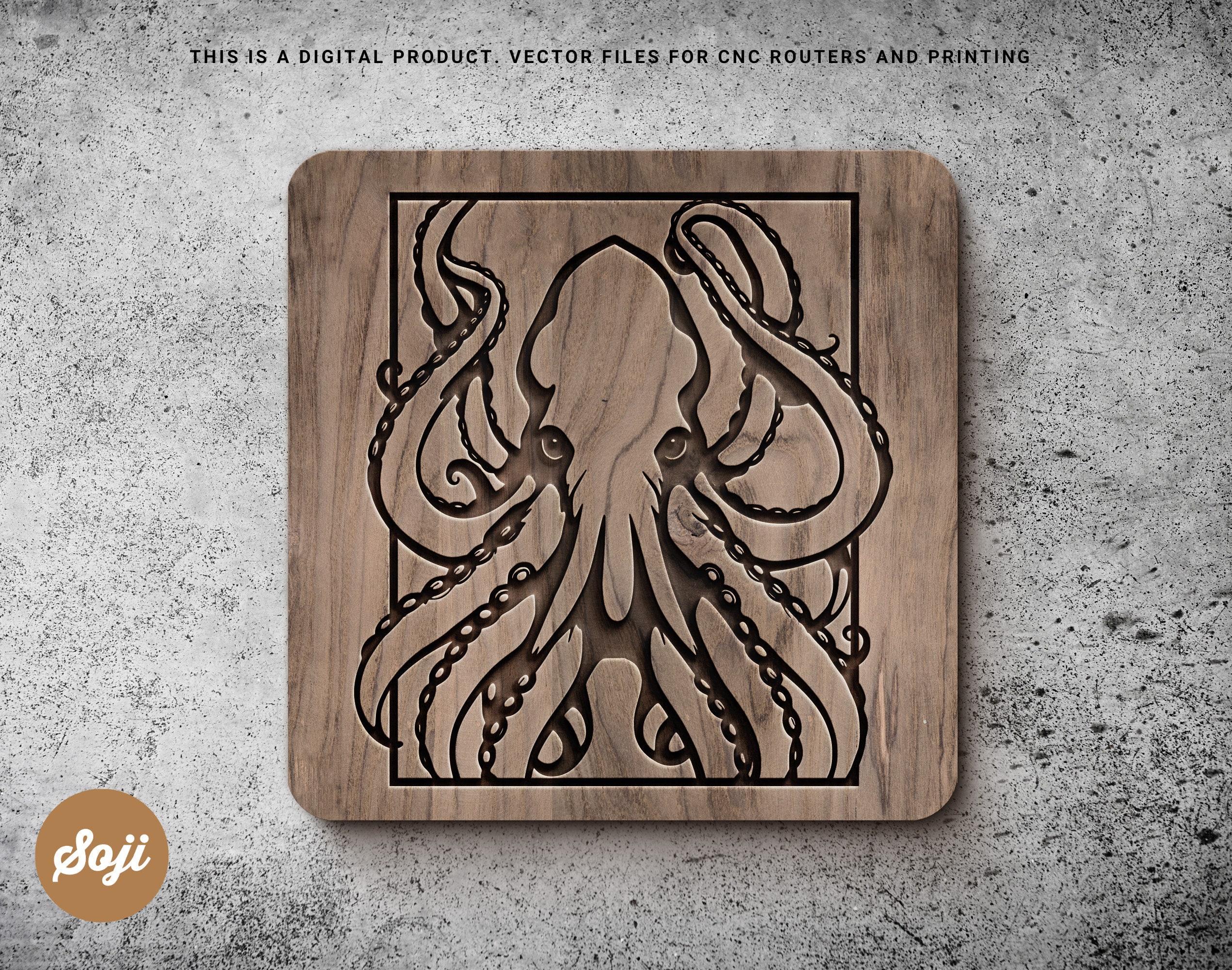 Octopus Svg Laser Cut Files Dxf File for Plasma Animal Cricut Svg Cnc ...