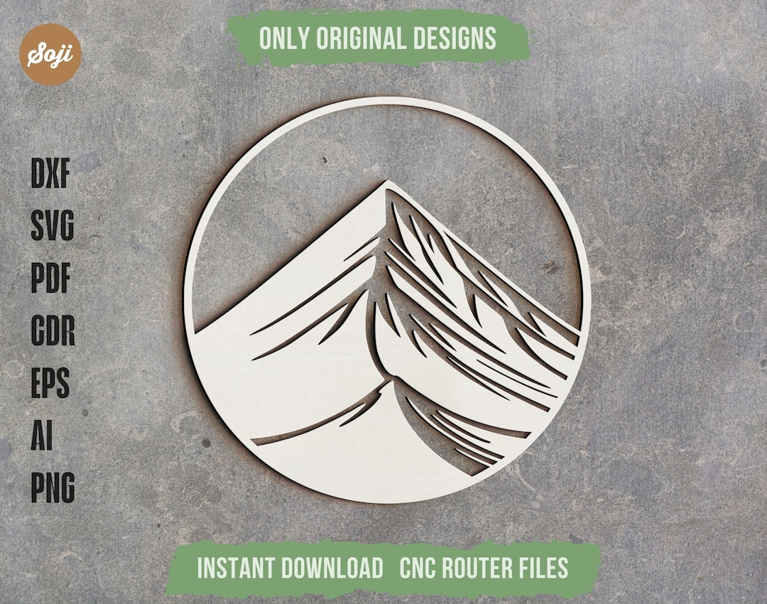 Mountains Svg Laser Cut Files Mountains Dxf File Cricut Svg - Etsy