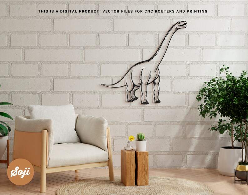 Dinosaur Svg Laser Cut Files Dxf File for Laser Diplodocus Cricut Svg ...