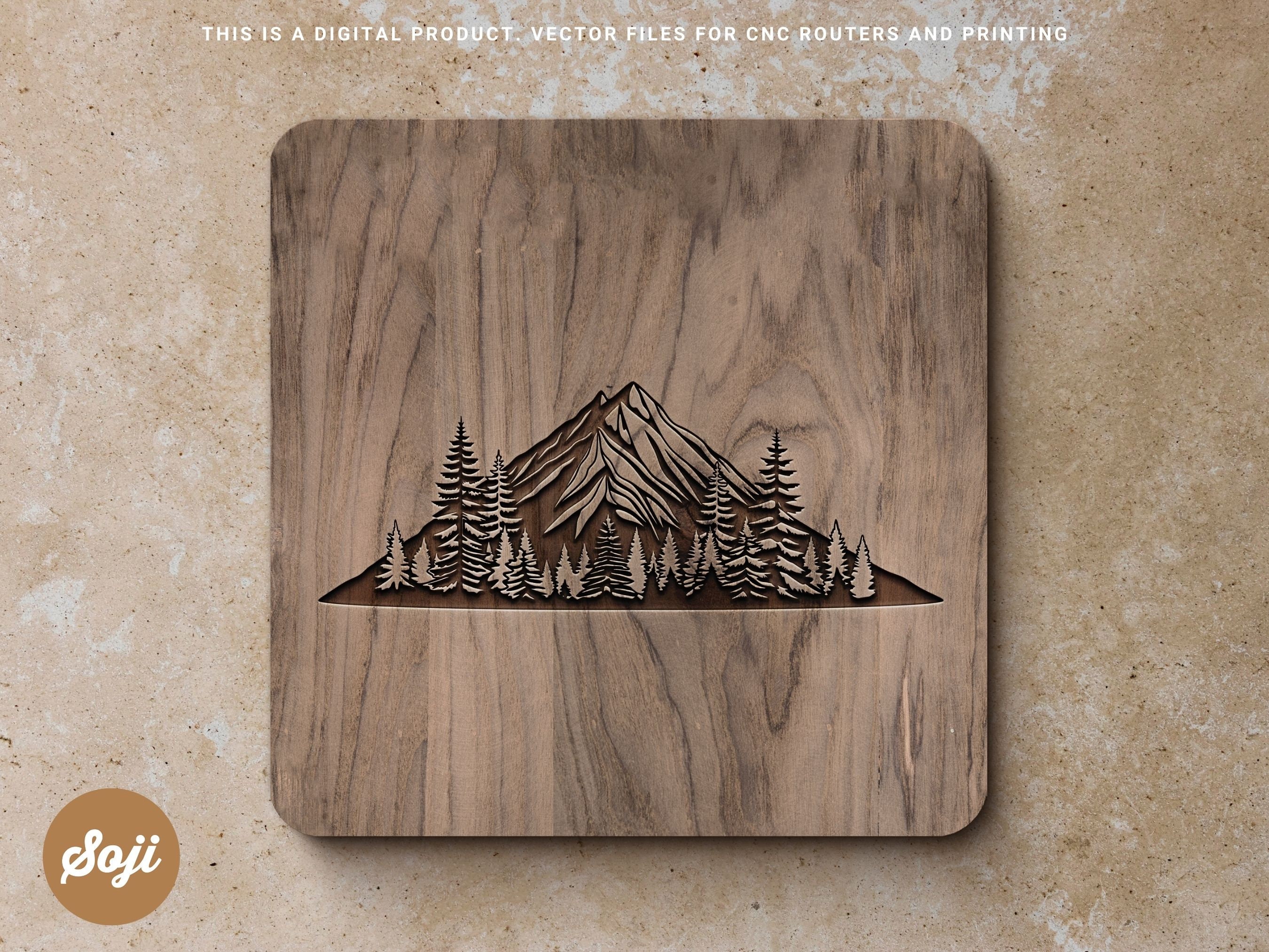 Mountain Svg Bundle Laser Cut Files Mountains Dxf File Cricut Files Cnc ...