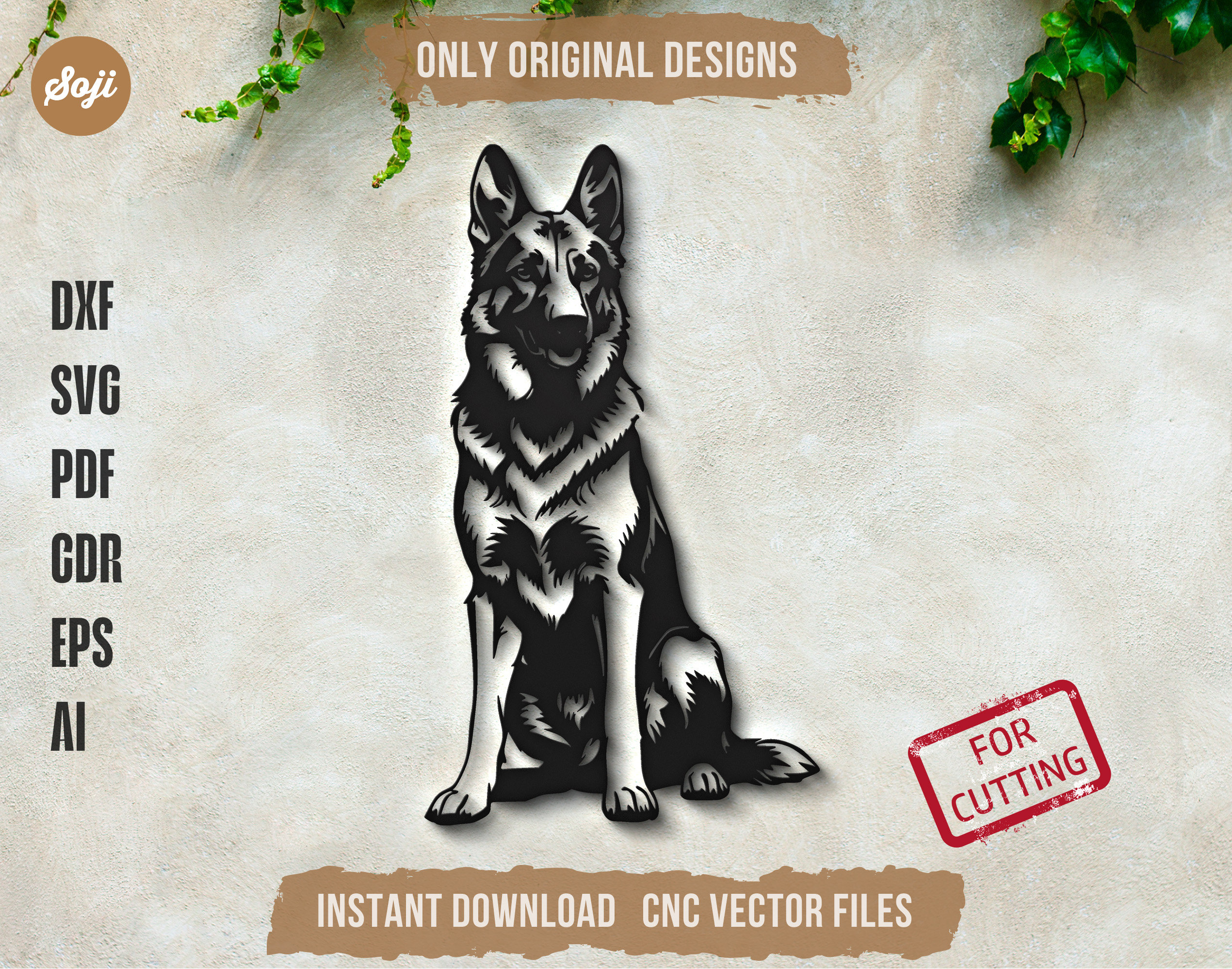 Dog Svg Laser Cut Files Dxf File for Laser Shepherd Cricut Svg Files ...