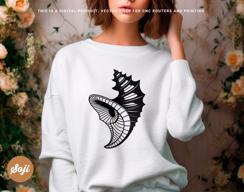 Sea Shell Svg Laser Cut Files Dxf File for Plasma Sea Shells Cricut Svg ...