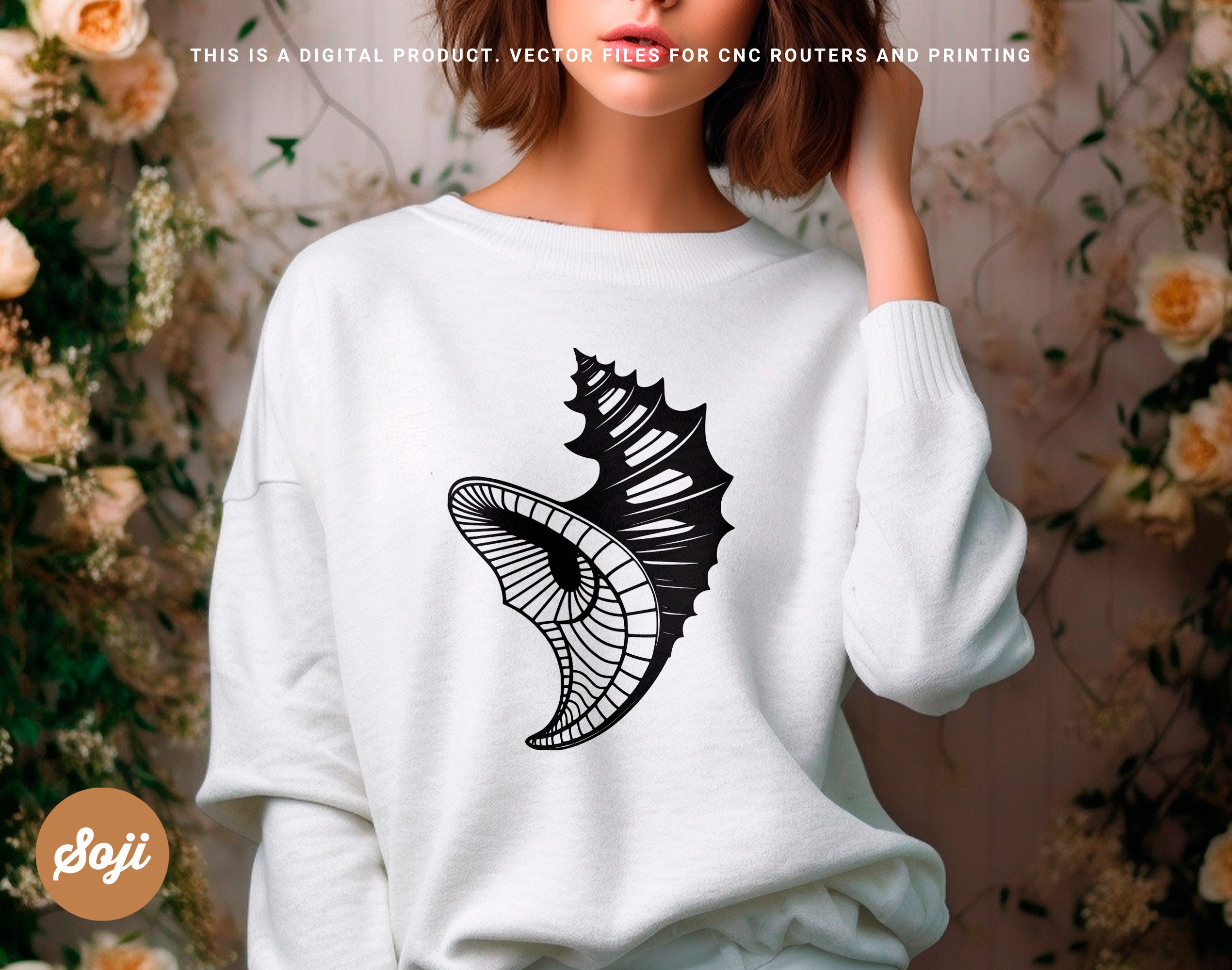 Sea Shell Svg Laser Cut Files Dxf File for Plasma Sea Shells Cricut Svg ...