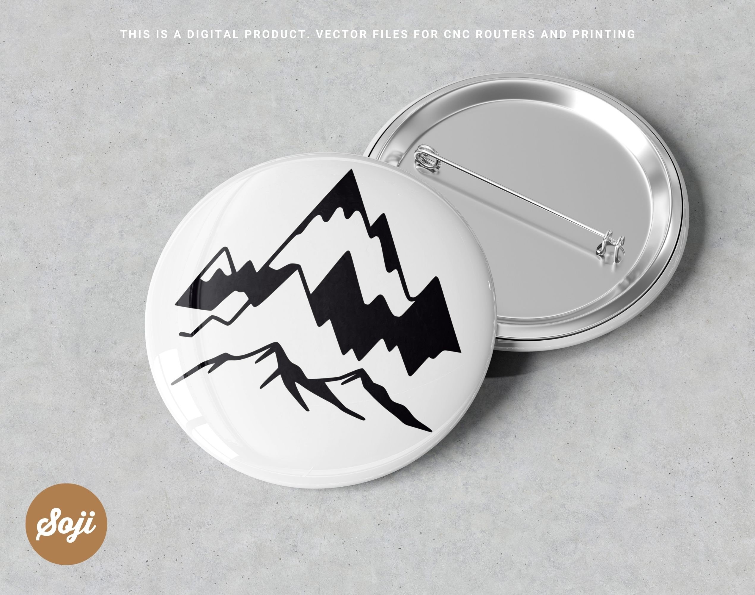 Mountain Svg Bundle Digital Prints Mountains Range Dxf File Bundle Cnc ...
