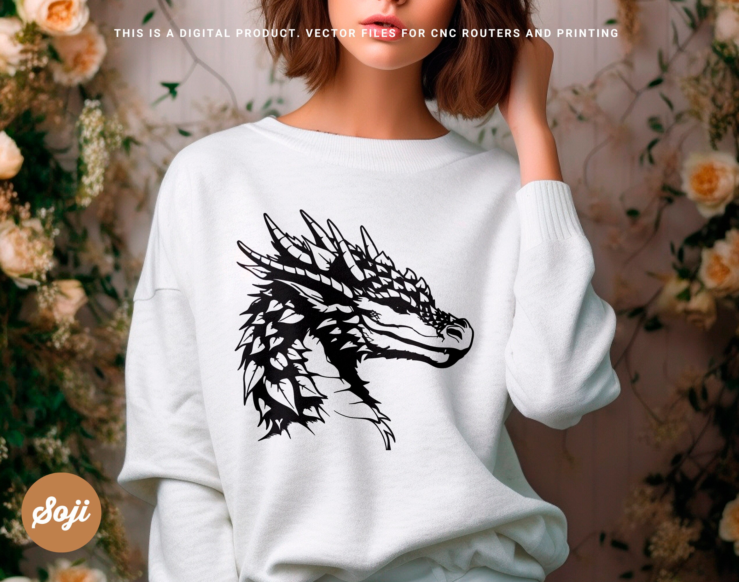 Dragon Svg Laser Cut Files Dxf File for Laser Dragons Cricut Svg Dragon ...