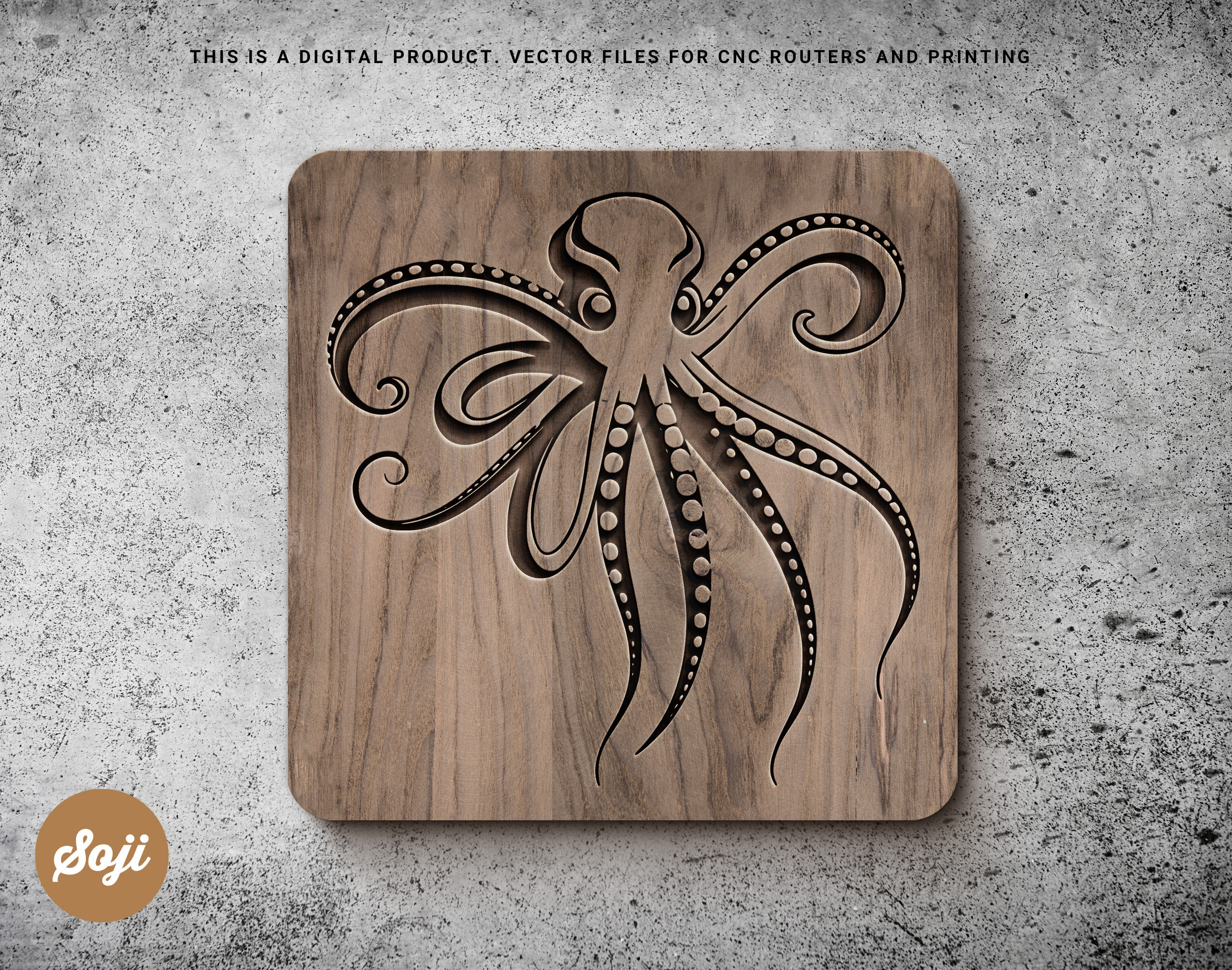 Octopus Svg Laser Cut Files Dxf File for Plasma Animal Cricut Svg Cnc ...