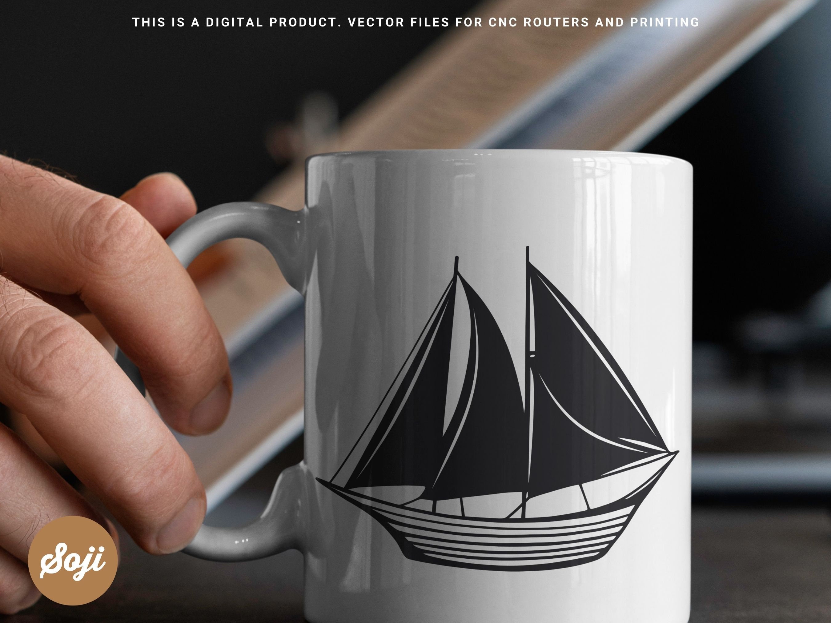 Sailboat Svg Laser Cut Files Dxf File for Laser Cricut Svg Files Cnc ...
