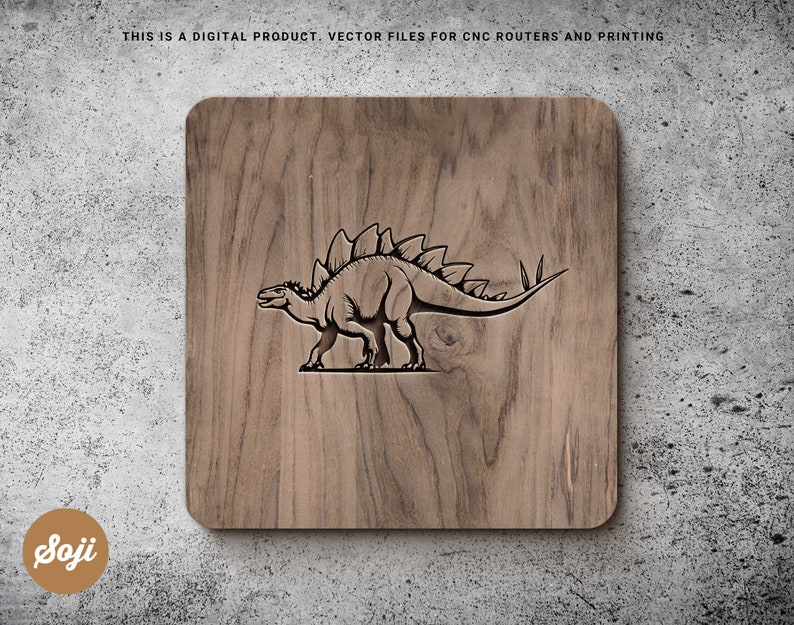 Dinosaur Svg Laser Cut Files Dxf File for Laser Stegosaurus Cricut Svg ...