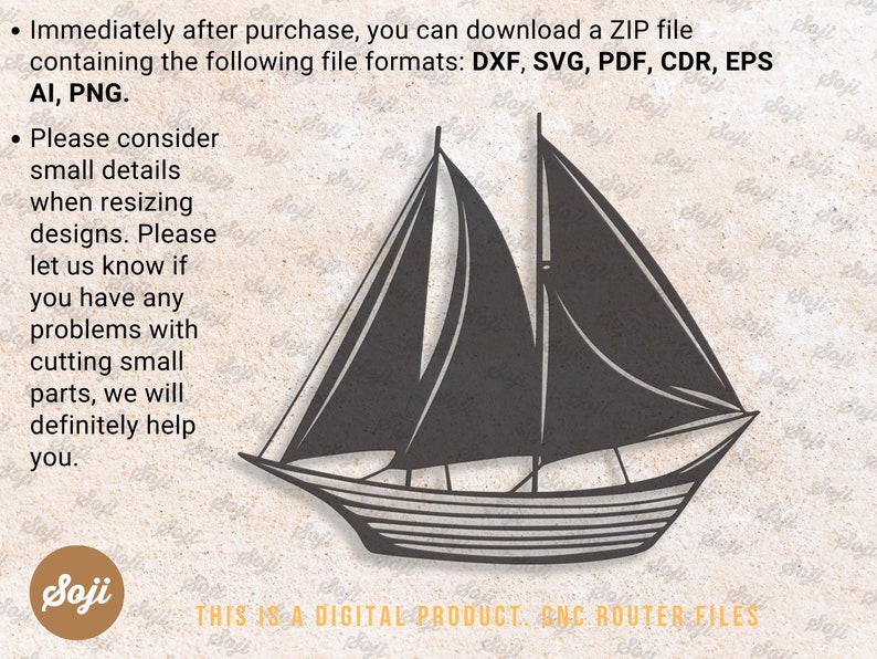 Sailboat Svg Laser Cut Files Dxf File for Laser Cricut Svg Files Cnc ...