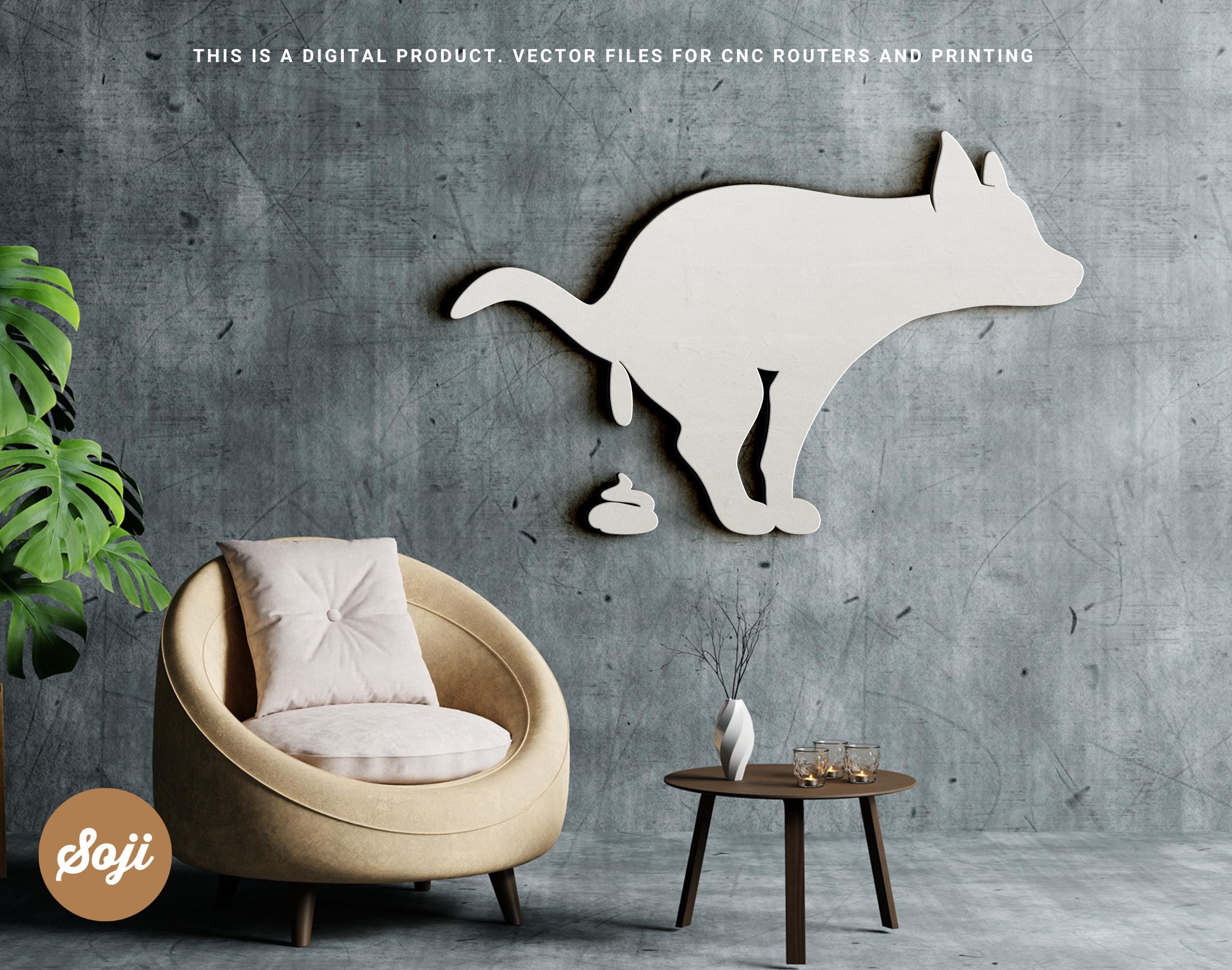 Funny Pooping Dog SVG – Laser Cut Dxf Cdr Vector File for Cnc, Cricut ...