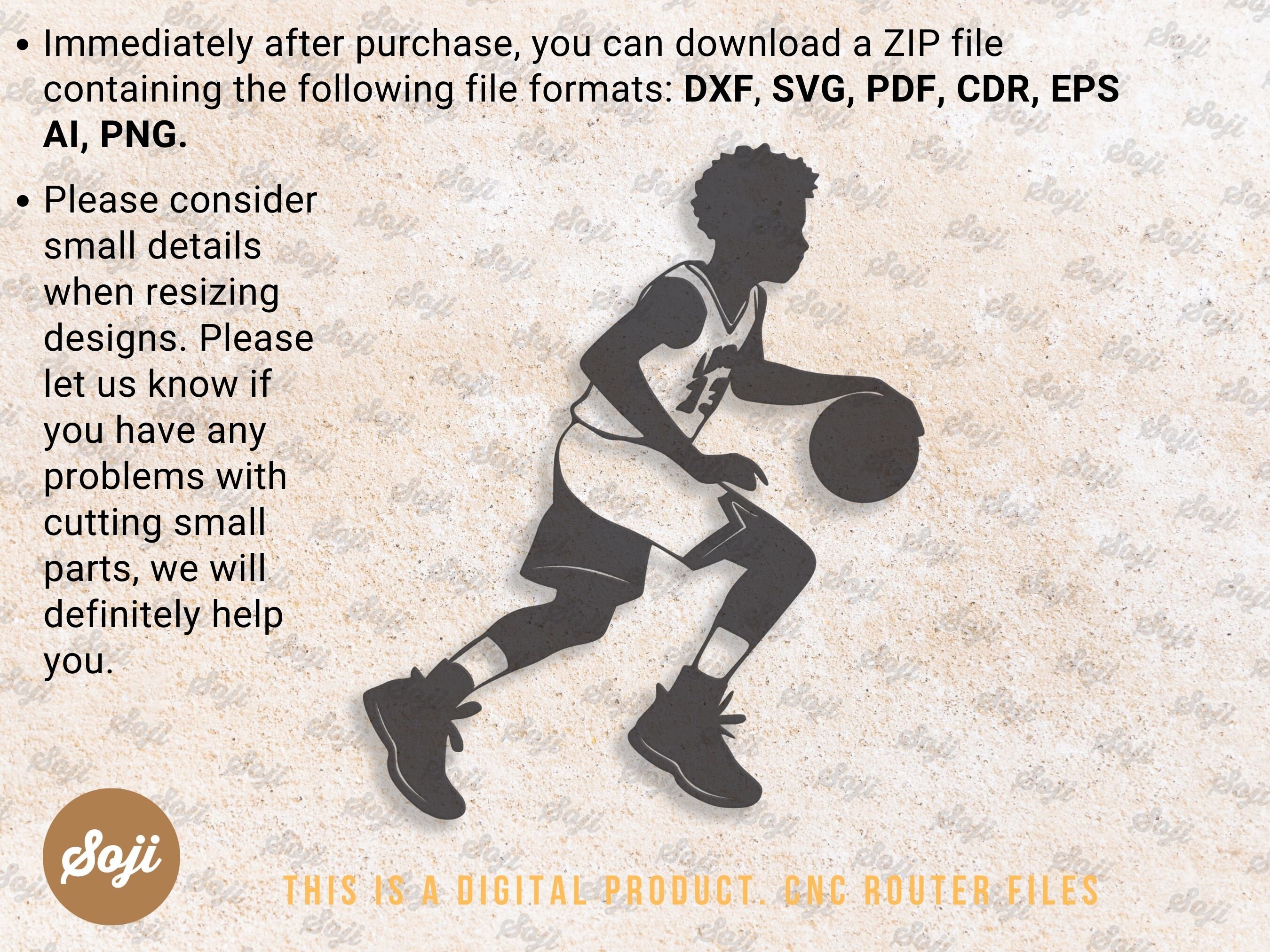 Basketball Player Svg Laser Cut Files Dxf File for Laser Cricut Svg Cnc ...