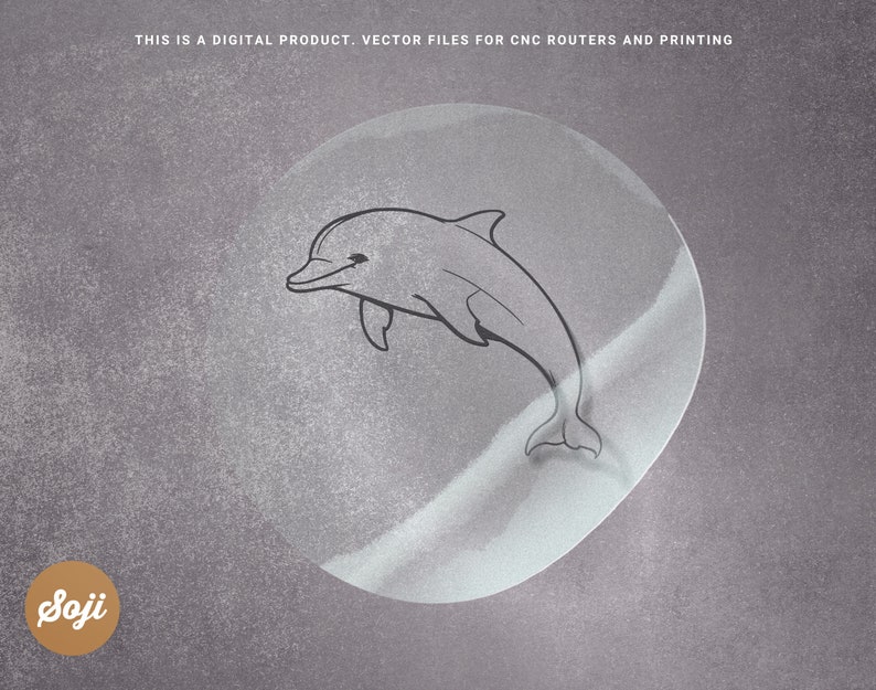 Dolphin Svg Laser Cut Files Dxf File for Laser Diving Dolphin Cricut ...