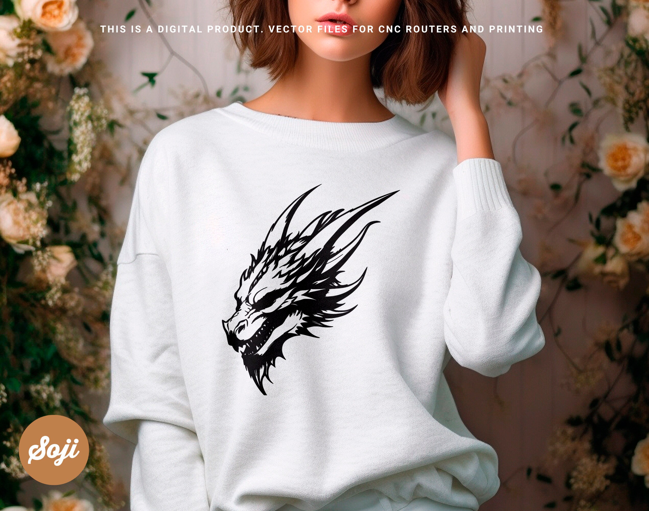 Dragons Svg Bundle Laser Cut Files Dragon Head Dxf File Cricut Files ...