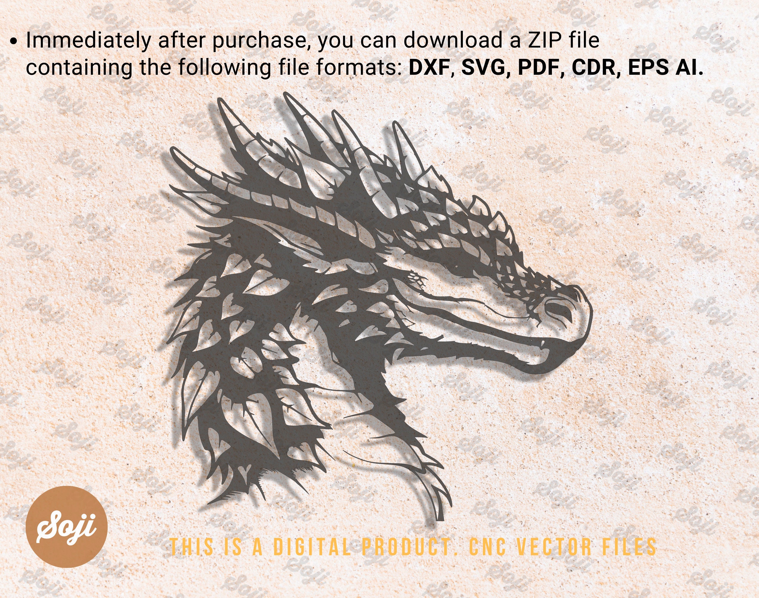 Dragon Svg Laser Cut Files Dxf File for Laser Dragons Cricut Svg Dragon ...