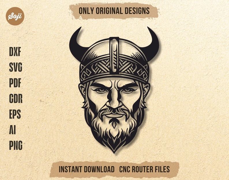 Viking Svg Laser Cut Files Dxf File for Laser Cricut Svg Files Cnc ...