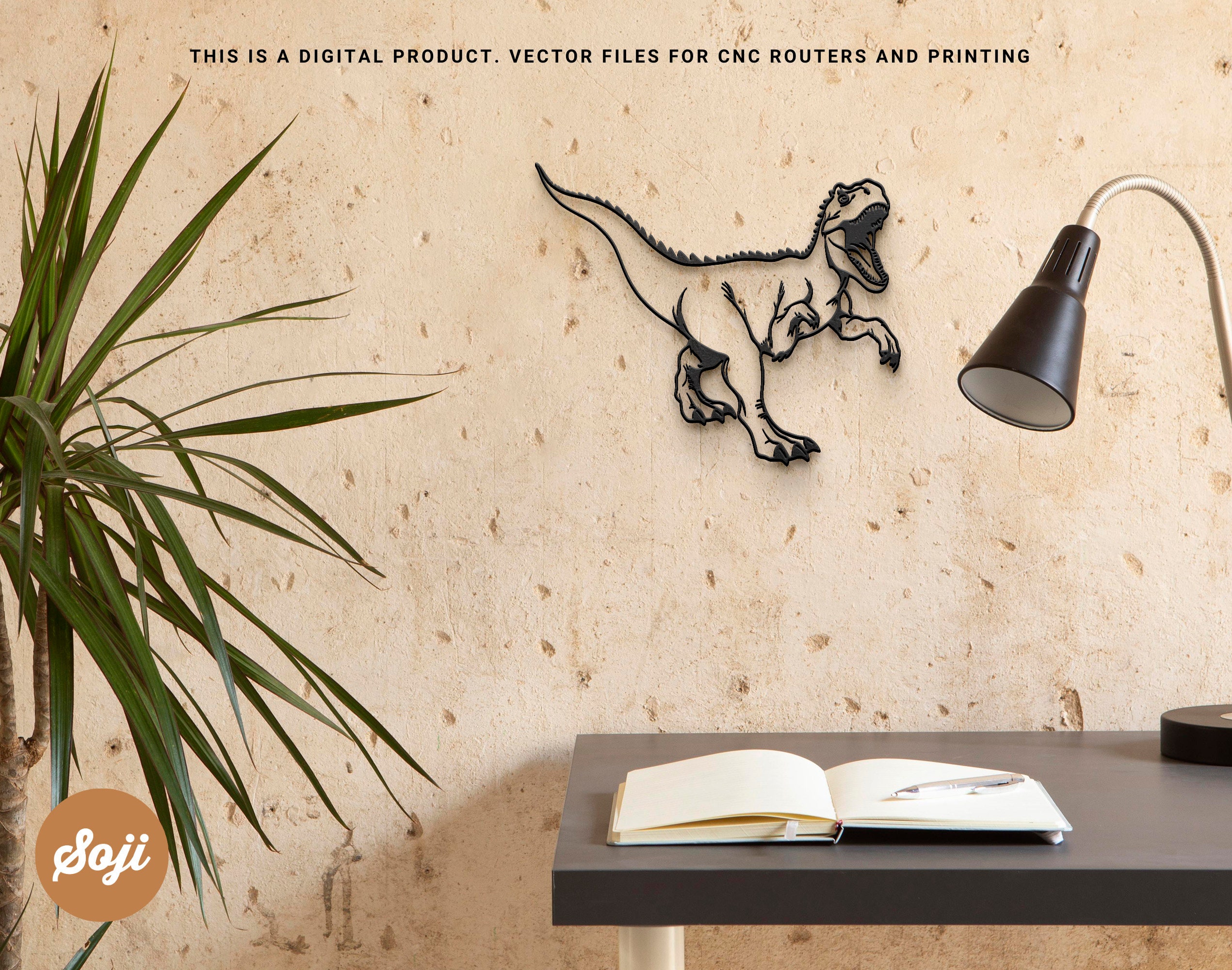 Dinosaur Svg Laser Cut Files Dxf File for Laser Raptor Svg Cricut Svg ...