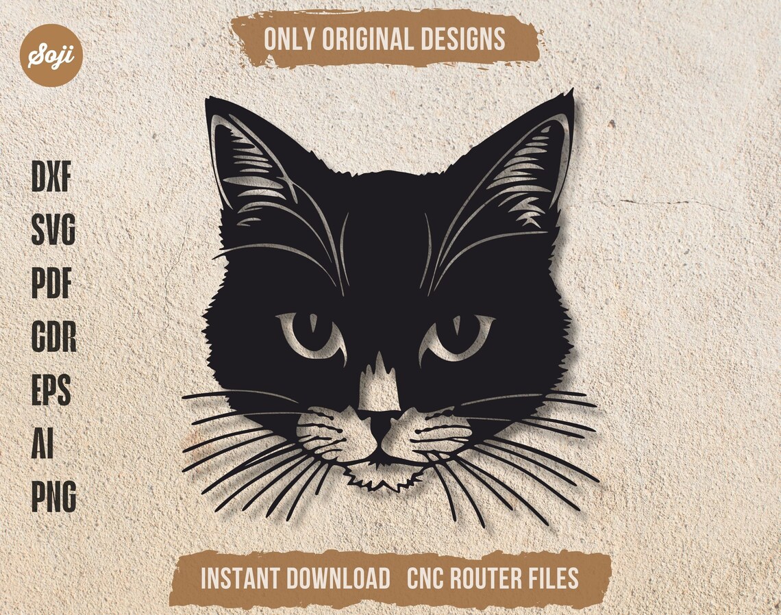 Cat Svg Laser Cut Files Dxf File for Laser Cats Cricut Svg Cnc Router ...