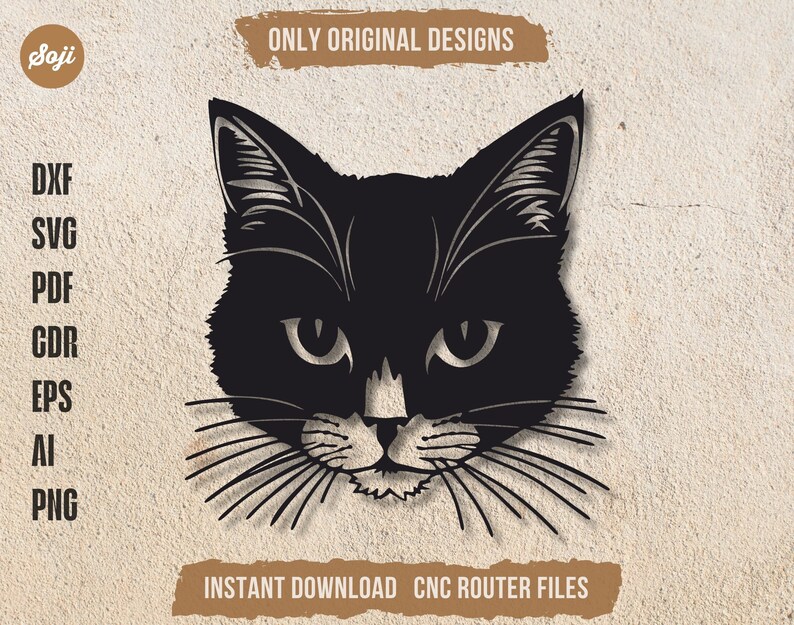 Cat Svg Laser Cut Files Dxf File for Laser Cats Cricut Svg Cnc Router ...