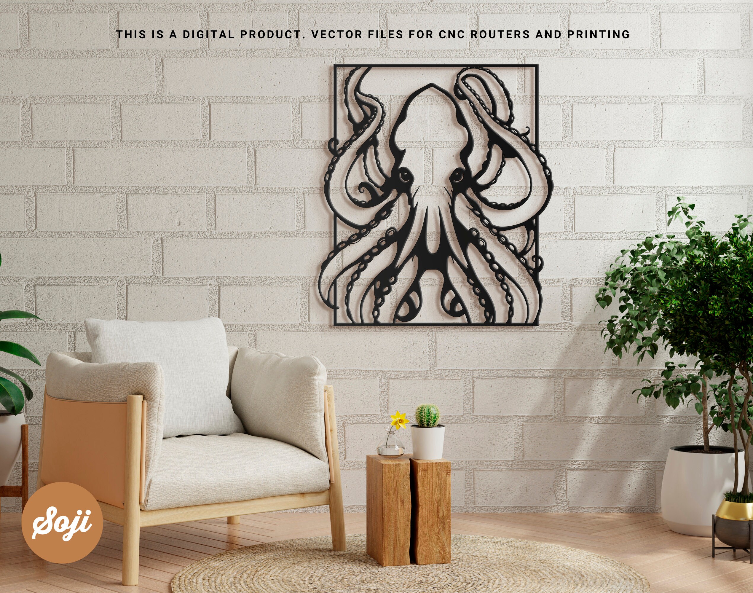 Octopus Svg Laser Cut Files Dxf File for Plasma Animal Cricut Svg Cnc ...