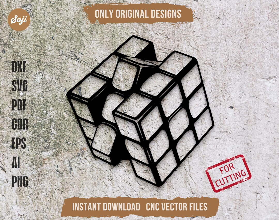 Rubiks Cube SVG – Laser Cut Dxf Cdr Vector File for Cnc, Cricut ...