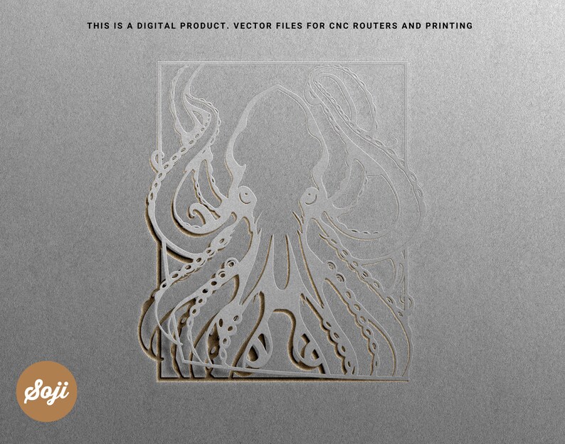 Octopus Svg Laser Cut Files Dxf File for Plasma Animal Cricut Svg Cnc ...