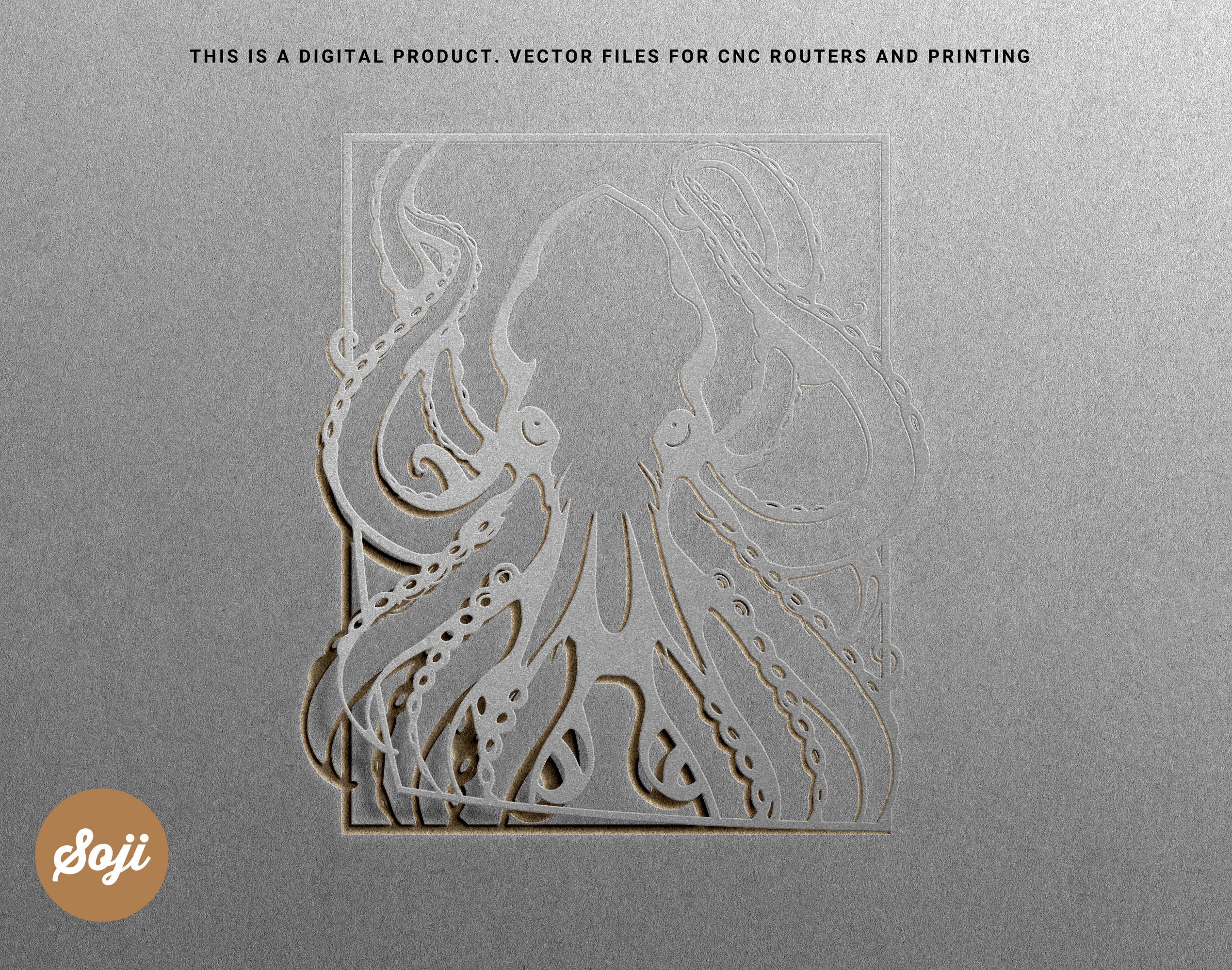 Octopus Svg Laser Cut Files Dxf File for Plasma Animal Cricut Svg Cnc ...