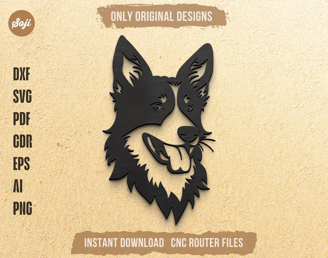 Dog Svg Laser Cut Files Dxf File for Laser Cricut Svg Files Cnc Router ...