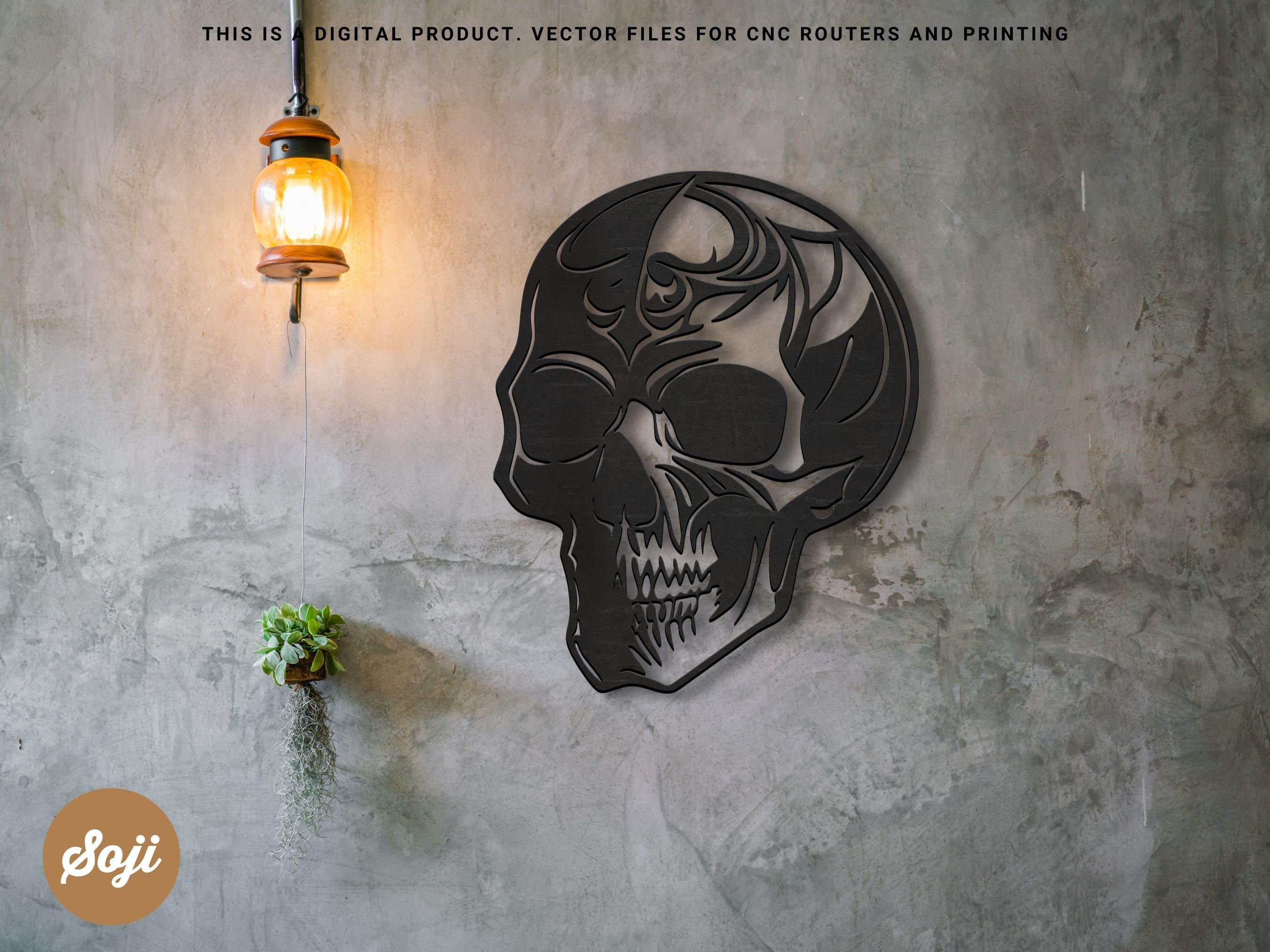 Skull Svg Laser Cut Files Dxf File for Laser Cricut Svg Files Cnc ...