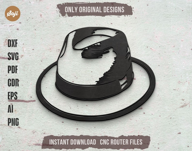 Hat Svg Laser Cut Files Dxf File for Laser Cricut Svg Files - Etsy Hong ...