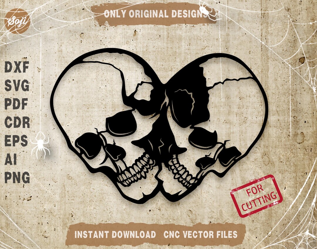 Human Skulls Svg – Laser Cut Dxf Cdr Vector File for CNC, Cricut ...