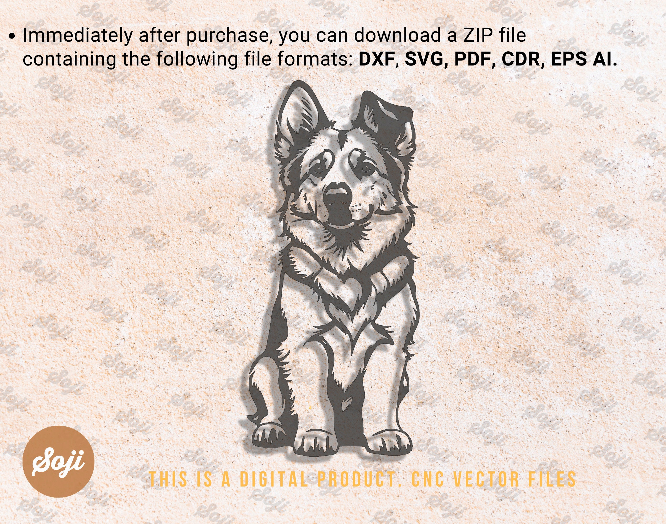 Dog Svg German Shepherd Dxf File Digital Prints Cnc Router Files for ...