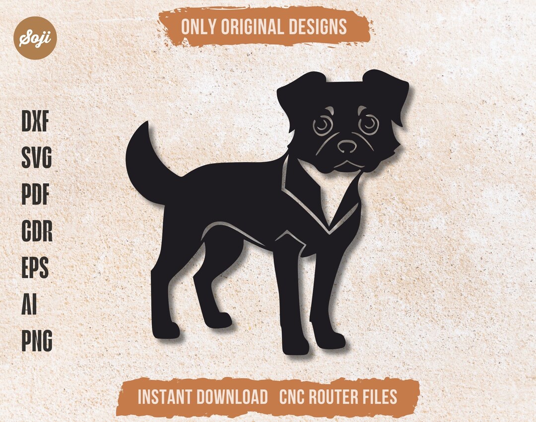 Dog Svg Laser Cut Files Dxf File for Laser Cricut Svg Files Cnc Router ...