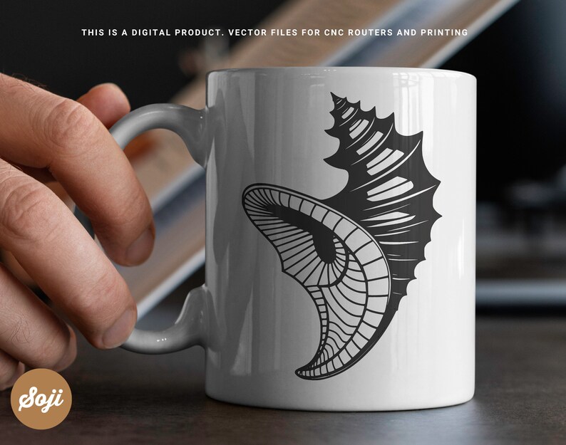 Sea Shell Svg Laser Cut Files Dxf File for Plasma Sea Shells Cricut Svg ...