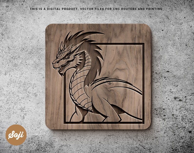 Dragon Svg Laser Cut Files Dxf File for Laser Dragons Cricut Svg Cnc ...