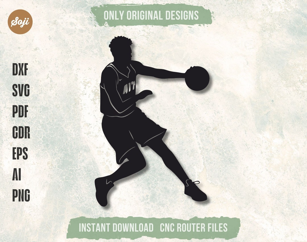 Basketball Player Svg Laser Cut Files Dxf File for Laser Cricut Svg Cnc ...