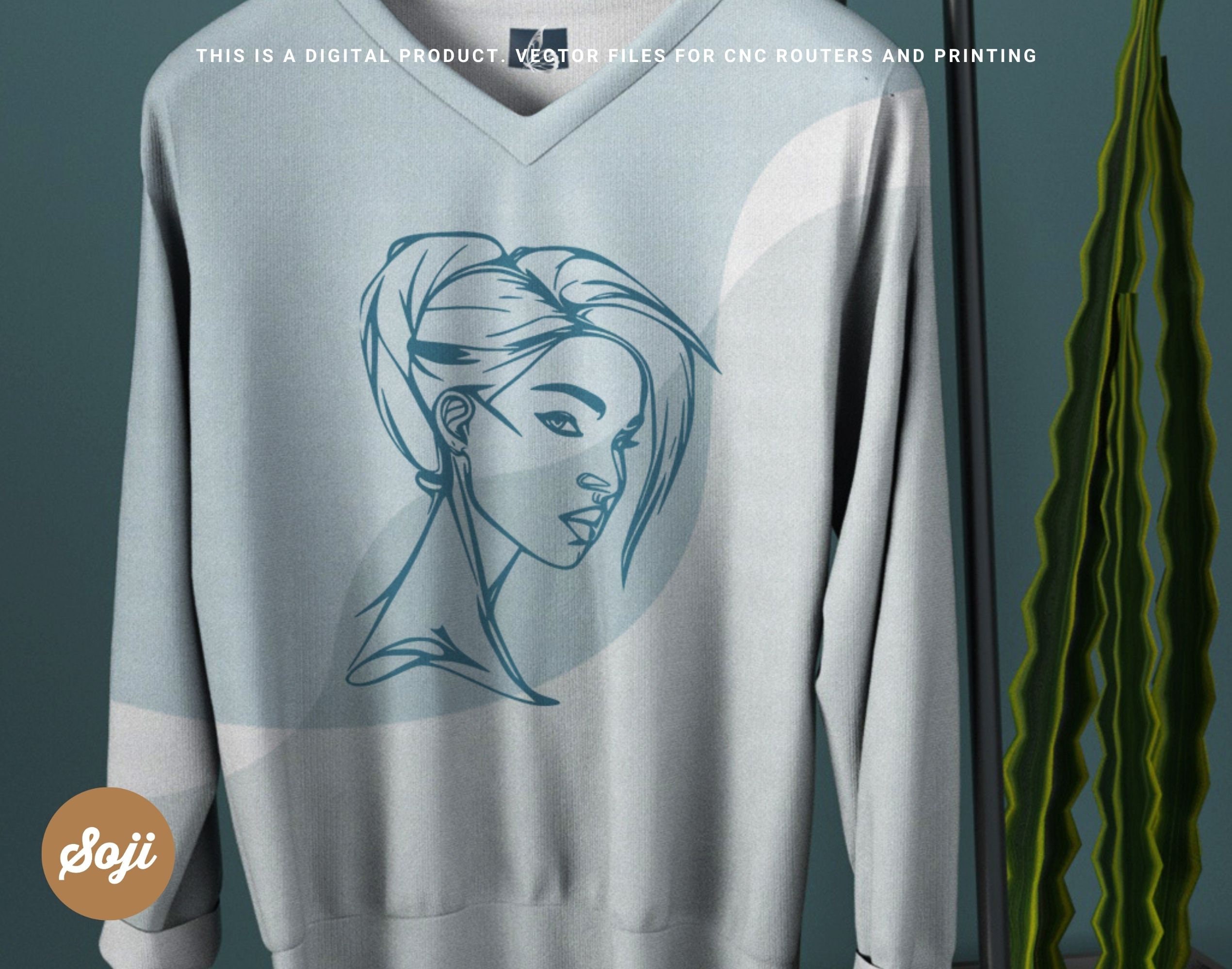 Girls Svg Bundle Digital Woman Head Dxf File Line Art Girl Svg Bundle ...