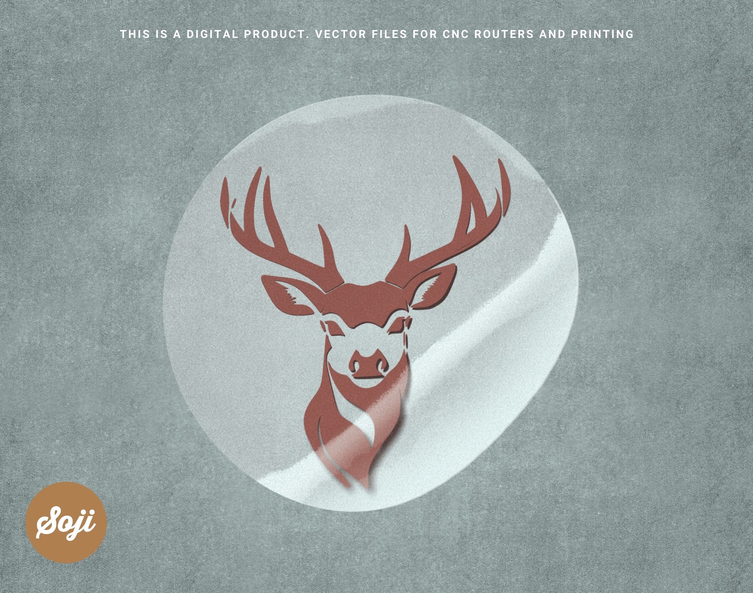 Deers Svg Bundle Digital Prints Deer Head Dxf File Christmas Bundle Cnc ...