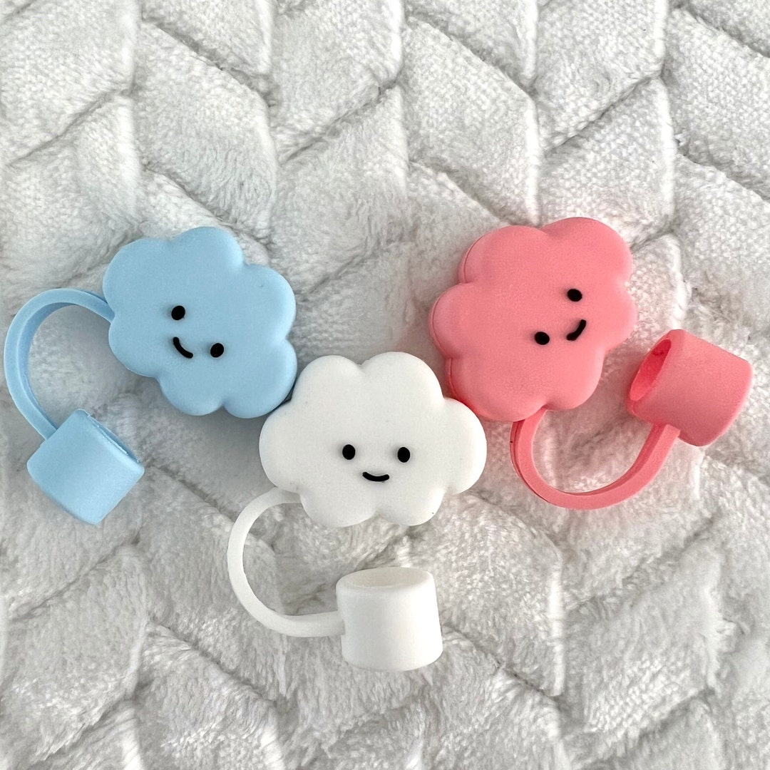 Popular Straw Topper for Tumbler Cute Silicone Cloud Topper for Straw ...