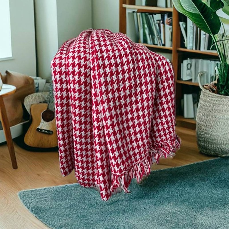 Red Throw Blanket - Etsy