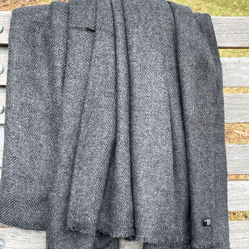 Grey Pashmina - Etsy