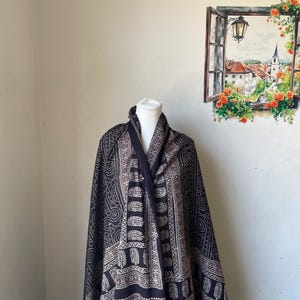 Large Pure Cotton Shawl Travel Wrap Meditation Shawl Handmade Large ...