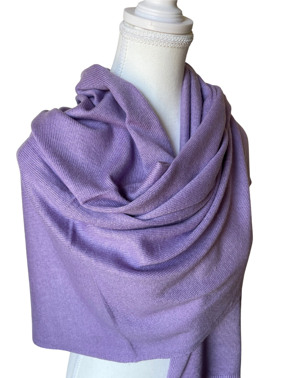 Lavender Purple Cashmere Silk Blend Wrap Shawl - Etsy